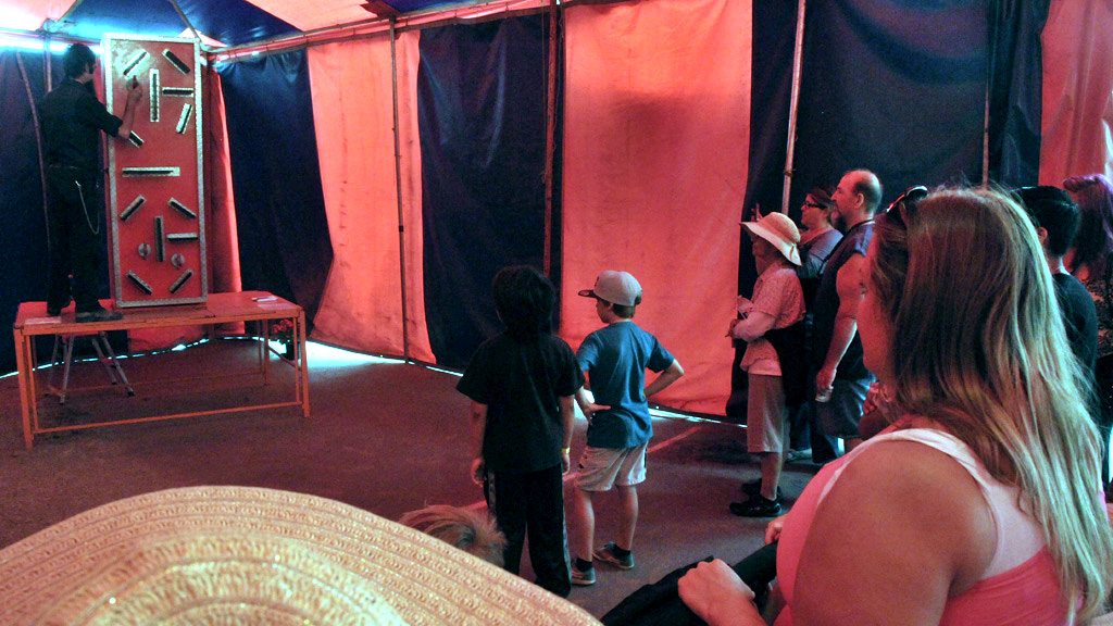 Gasps for Guillotine Trick as Sideshow Wows County Fair Crowds