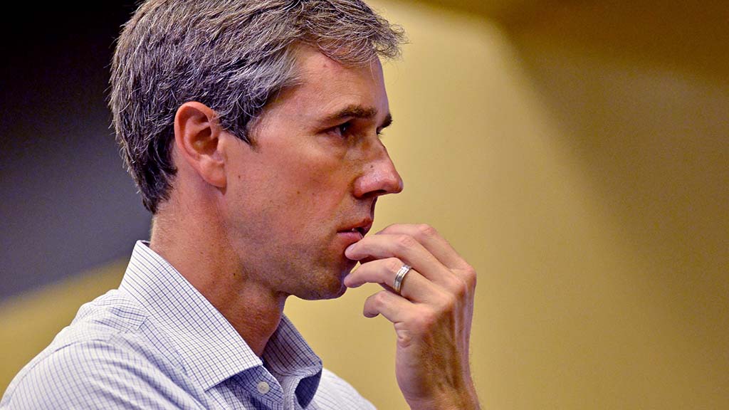 Beto O'Rourke Handles Fastballs, and One Curveball, in San Diego Town Hall