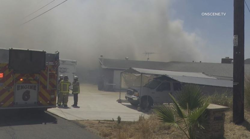 Fire Destroys Large Home in Unincorporated Area Near El Cajon - Times ...