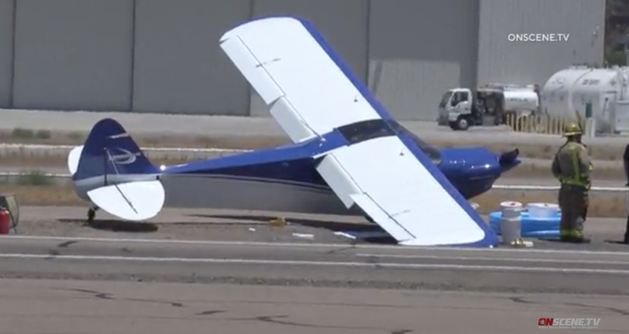 Plane Runs Off Runway, Tips Over, But Pilot, Passenger Emerge Unscathed ...