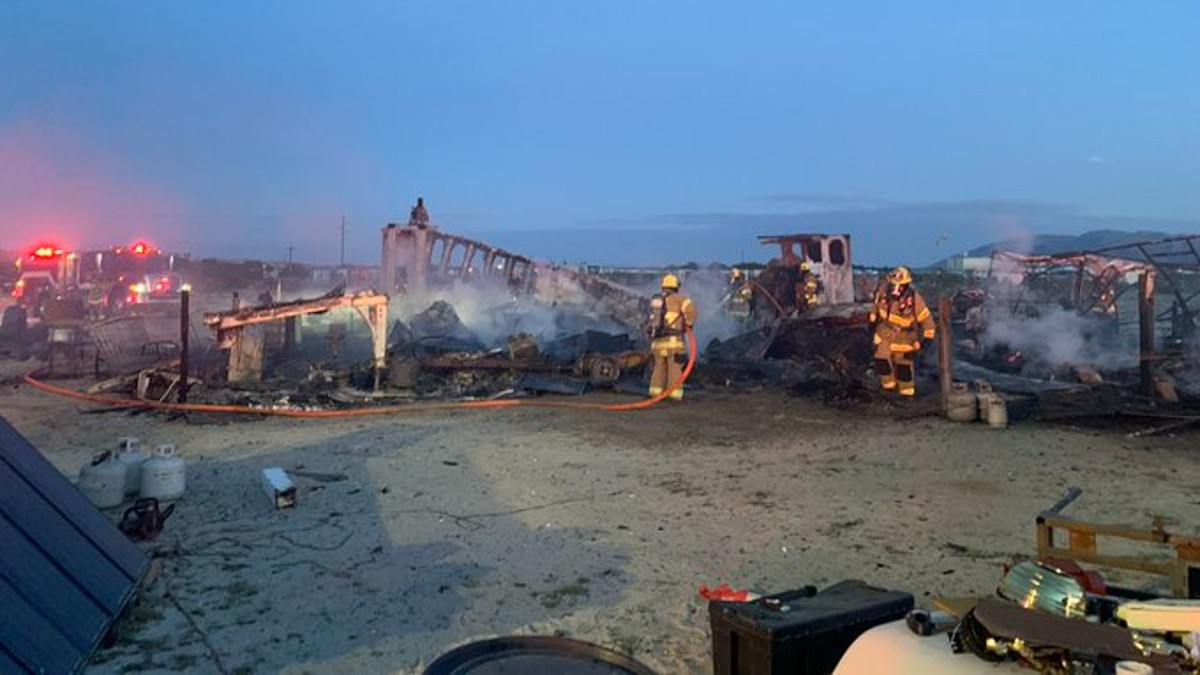Six RV Trailers Heavily Damaged in Two-Alarm Fire on Private Property ...