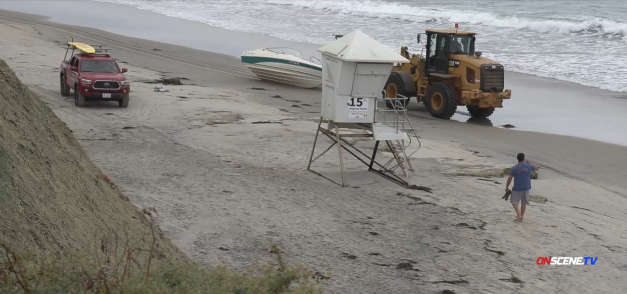 Suspected Smuggling Boat Found on Beach in Del Mar