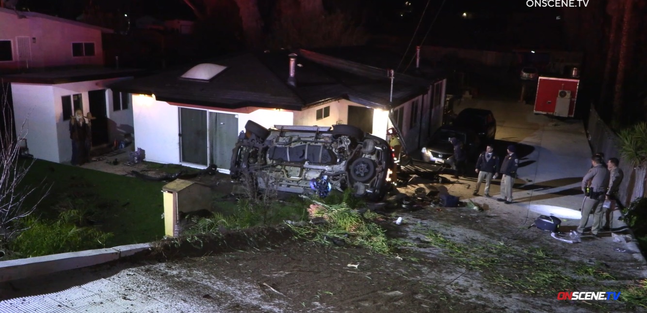 Three People Suffer Major Injuries When Vehicle Crashes Into House