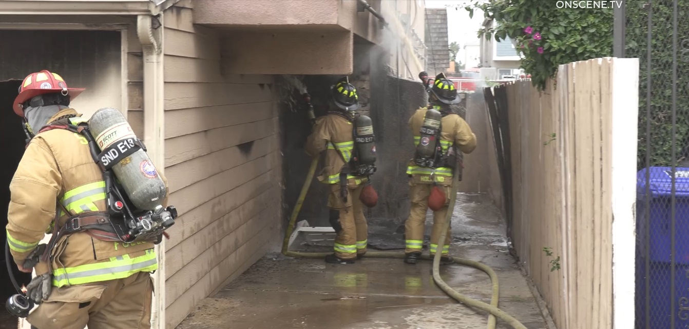 Fire Scorches Garages at Talmadge Residential Complex - Times of San Diego