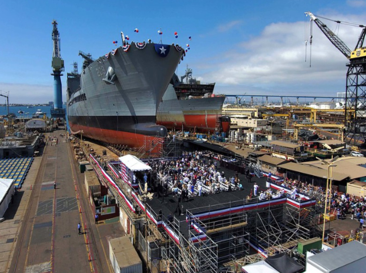 USNS Lucy Stone, Latest Lewis-Class Oiler, Christened at Bayfront ...